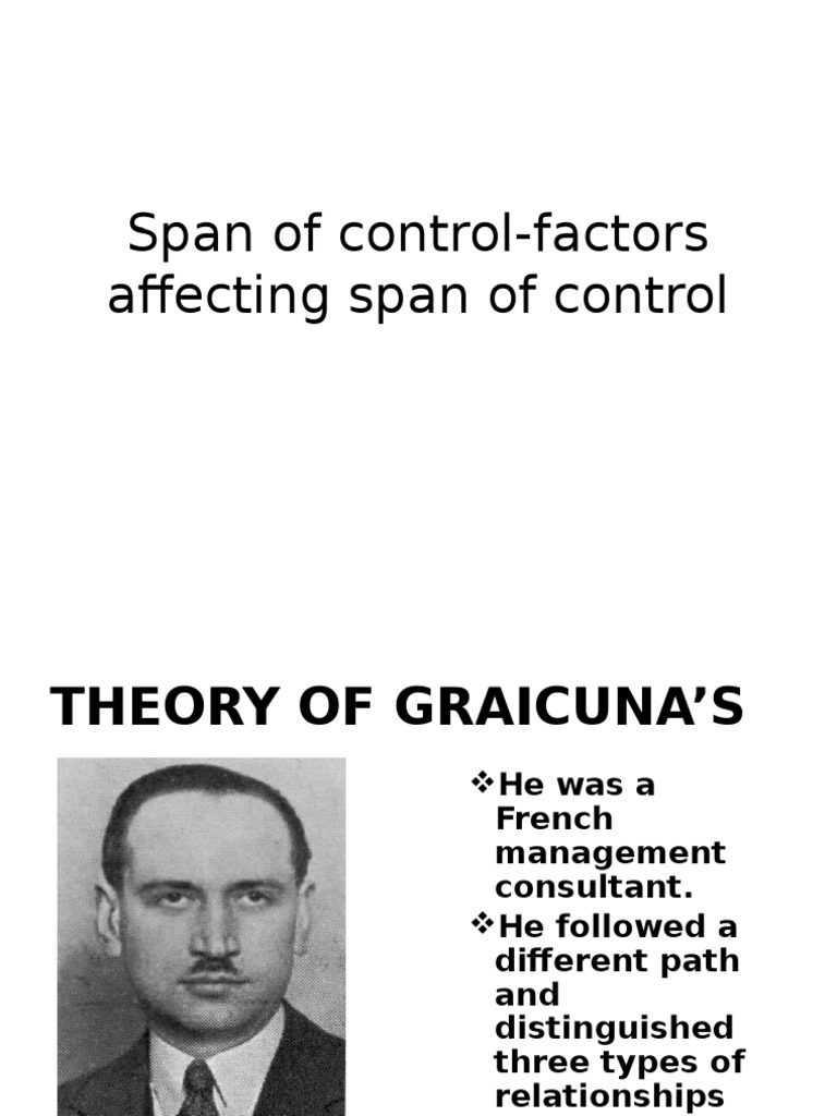 Span of Control-Factors Affecting Span of Control | PDF | Employment ...