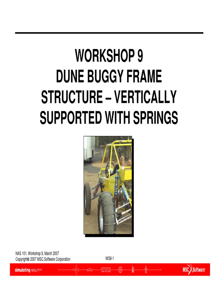 Workshop 9 Dune Buggy Frame Structure - Vertically Supported With ...