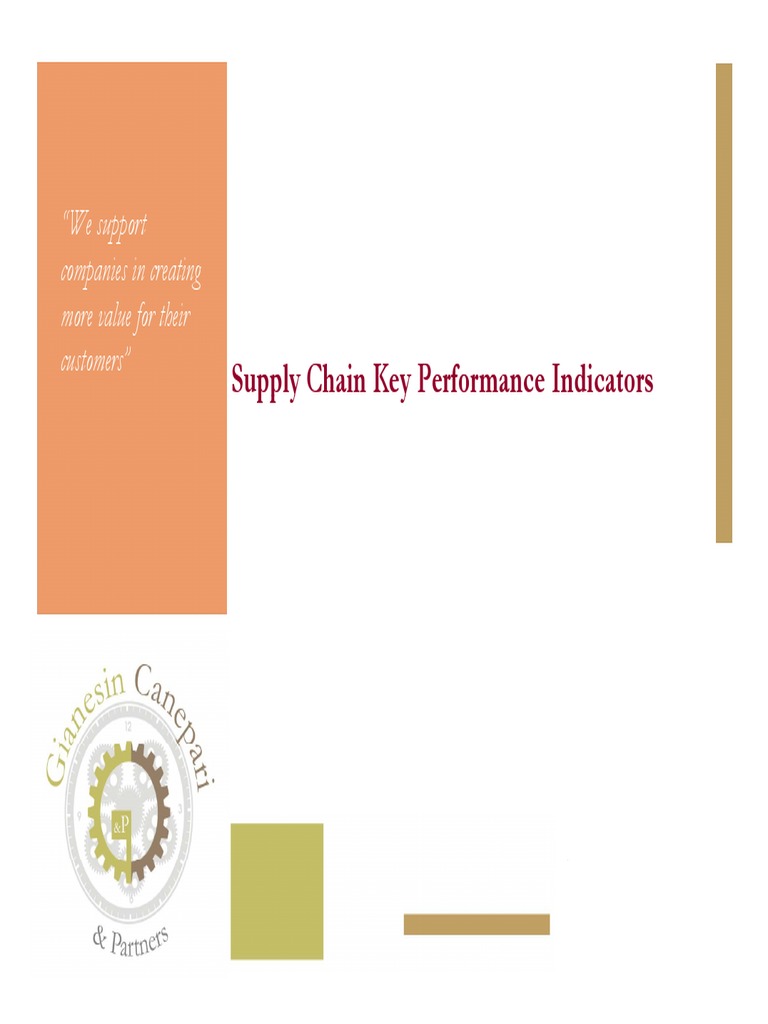 Supply Chain Key Performance Indicators Pdf Pdf Inventory Logistics