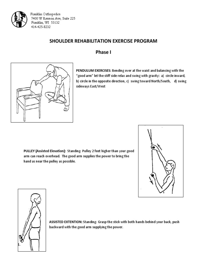 Exercises Shoulder | PDF | Anatomical Terms Of Motion | Elbow
