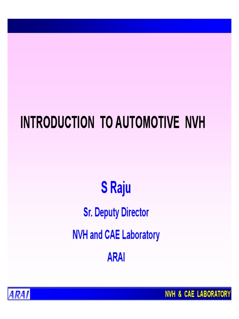 Introduction to Automotive NVH Fundamentals | PDF | Belt (Mechanical ...