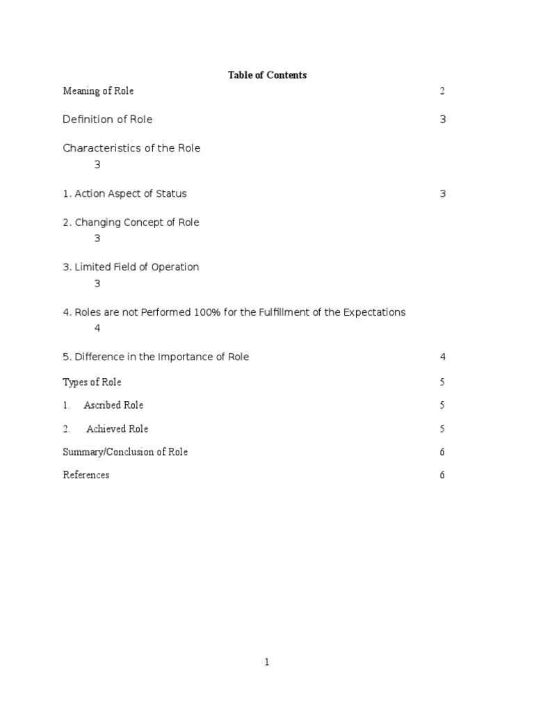 Role (1) Change | PDF