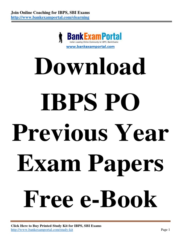 IBPS PO Exam Papers Free e Book PDF | PDF | Bric | Economic Globalization