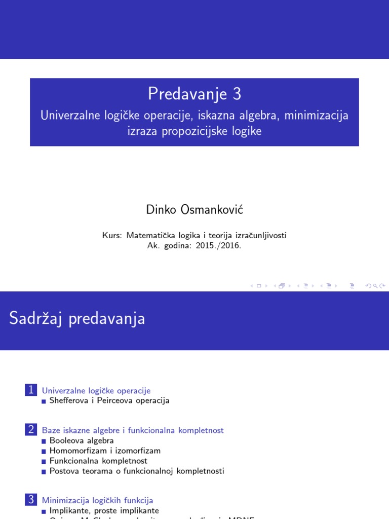 Predavanje 3 Slajdovi | PDF