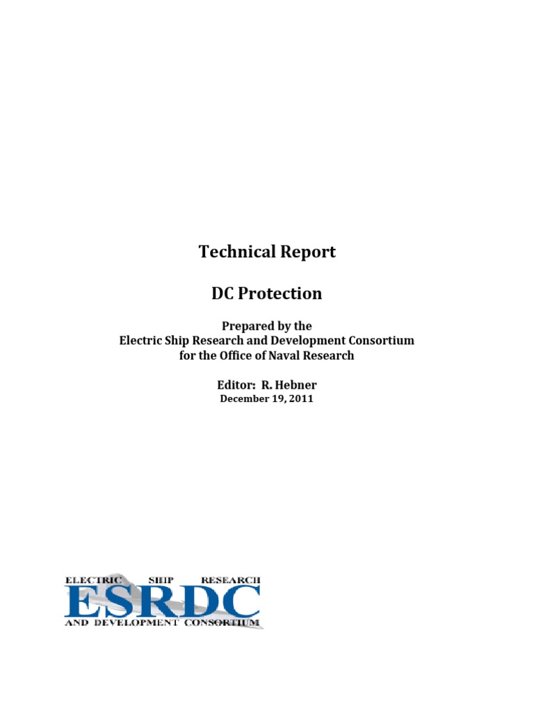 Technical Report DC Protection | Download Free PDF | Alternating ...