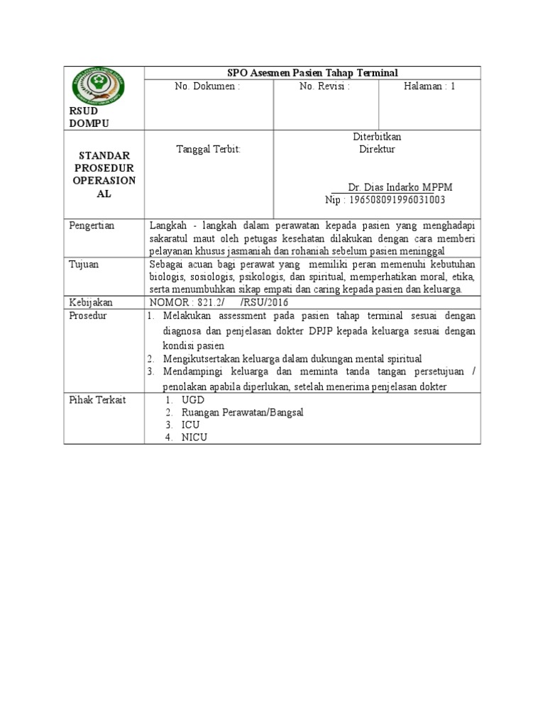 Asesmen Pasien Tahap Terminal | PDF