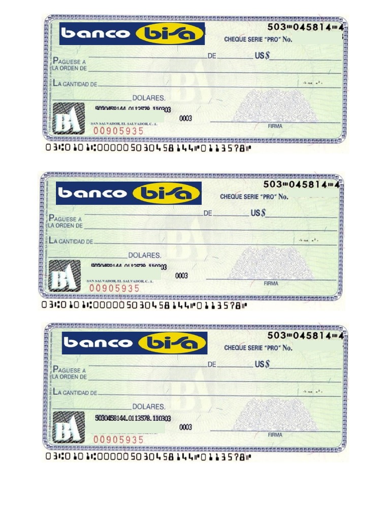 Cheques Banco Visa | PDF