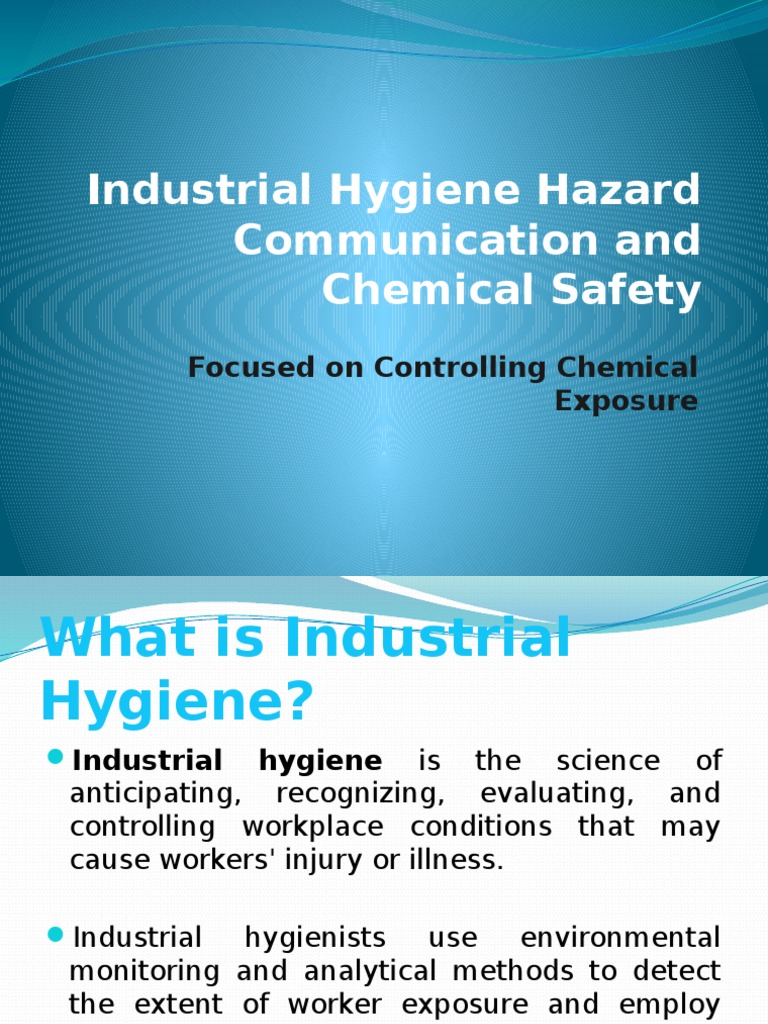 Industrial Hygiene Hazard Communication and Chemical Safety | PDF ...
