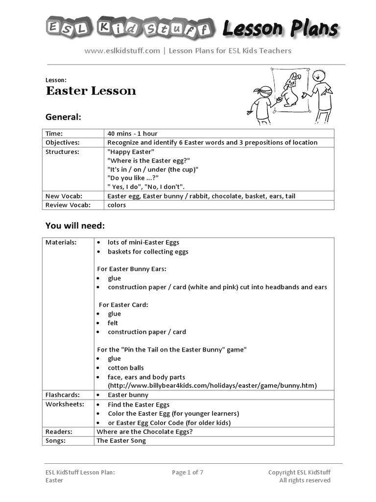 Easter Lesson PDF | PDF | Easter Egg | Lesson Plan