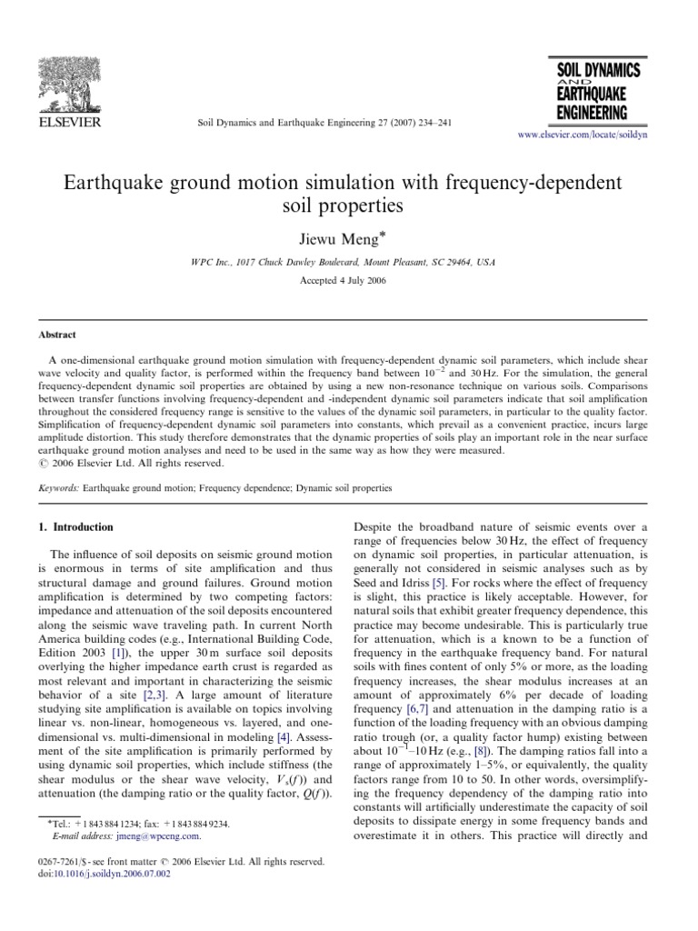Earth Ground Motion | PDF | Spectral Density | Waves