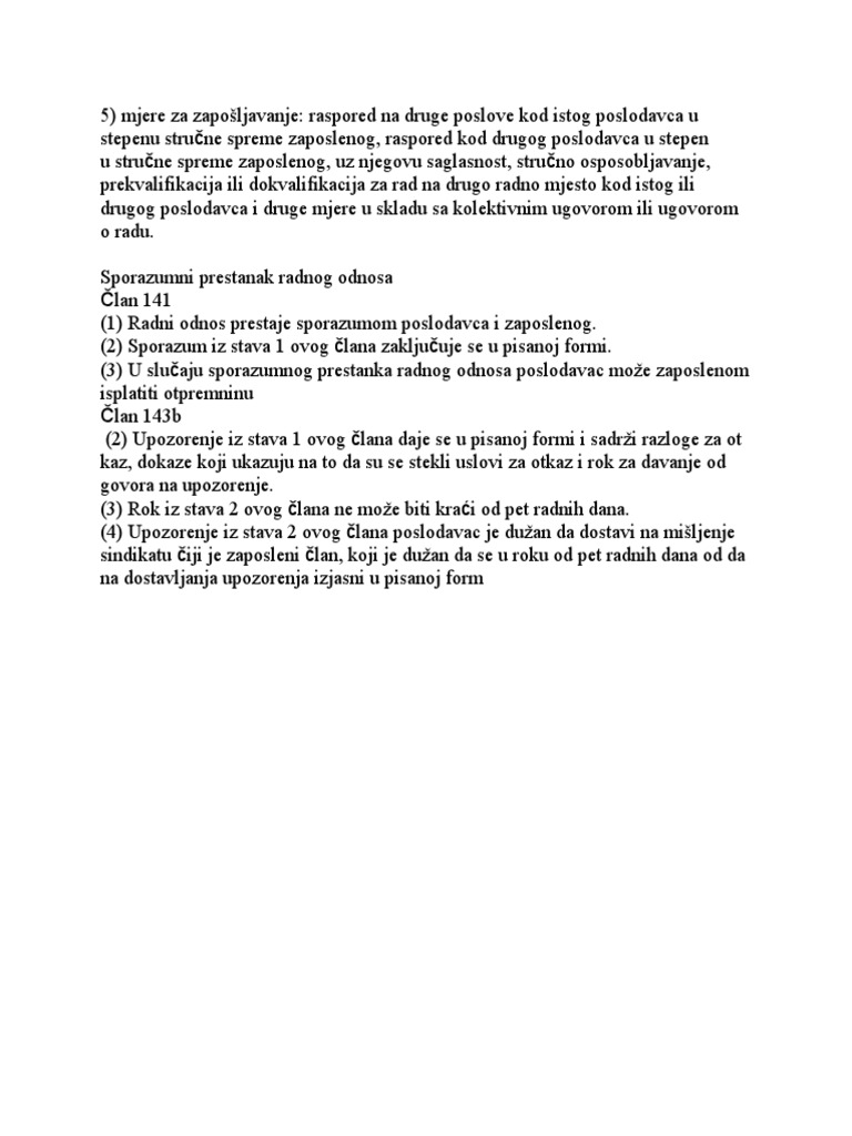 Sporazumni Raskid Ugovora | PDF