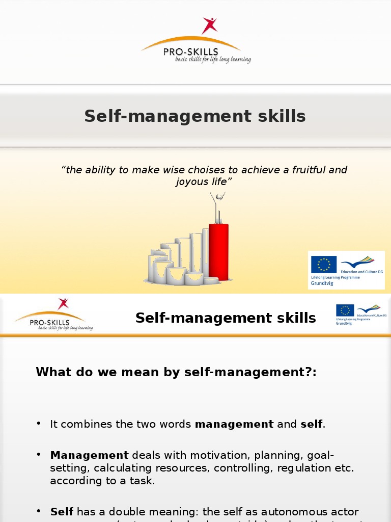 Presentation Self-management Skills | Self Control | Self-Improvement ...