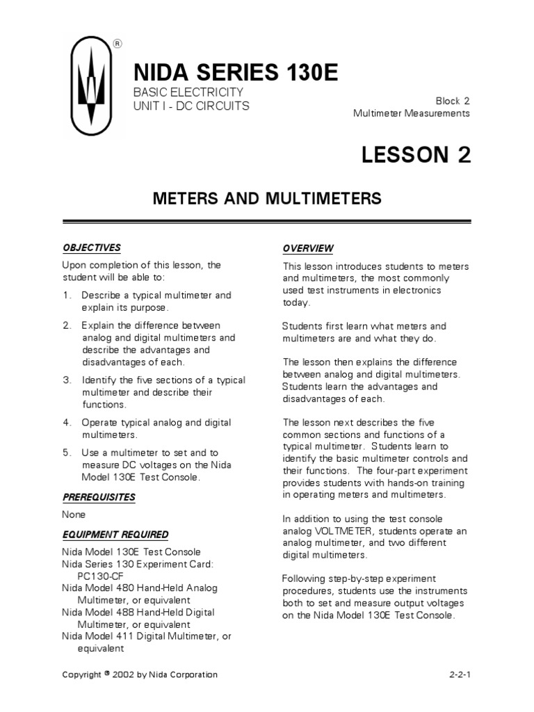 Multi Meters | PDF | Electricity | Electronics