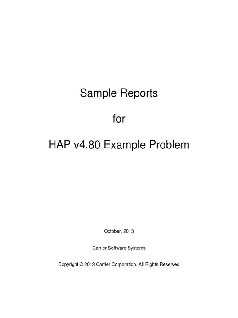 E20s Hap480 Example Reports | PDF | Hvac | Ventilation (Architecture)