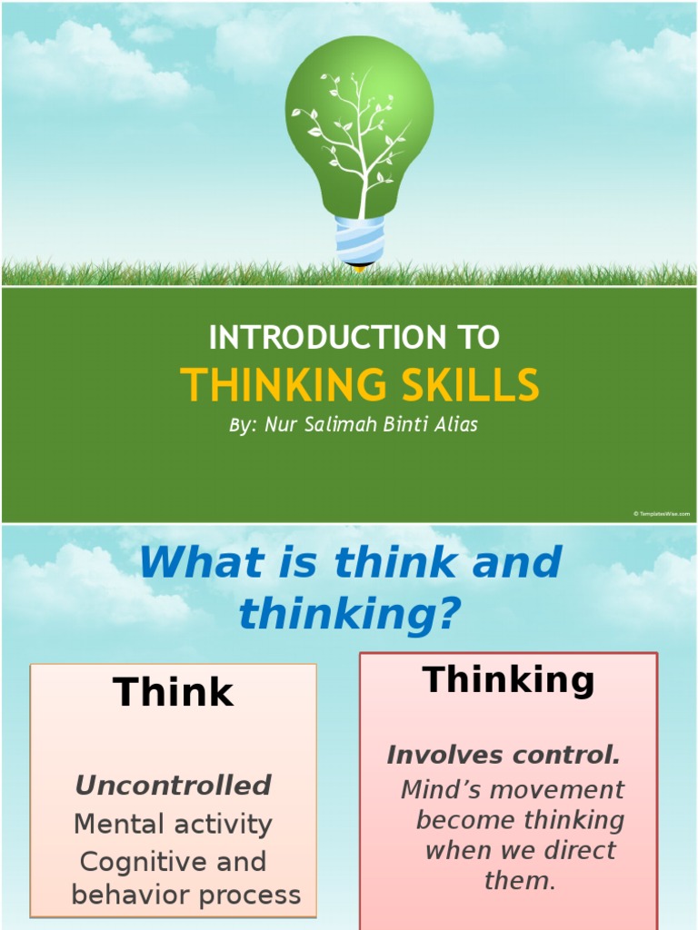 Introduction ToThinking Skills | PDF | Thought | Critical Thinking
