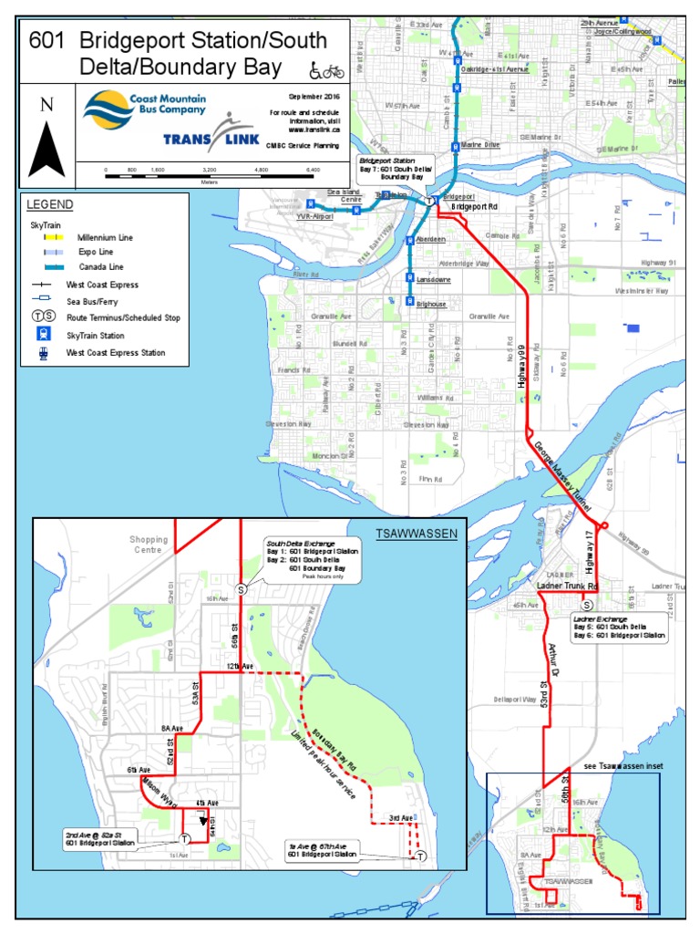 601 Bridgeport Station/South Delta/Boundary Bay: Legend | PDF | Travel ...