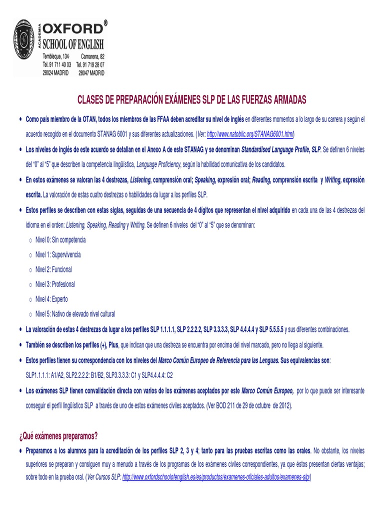 Clases de Preparacion Examenes SLP - toTlOUK PDF | PDF