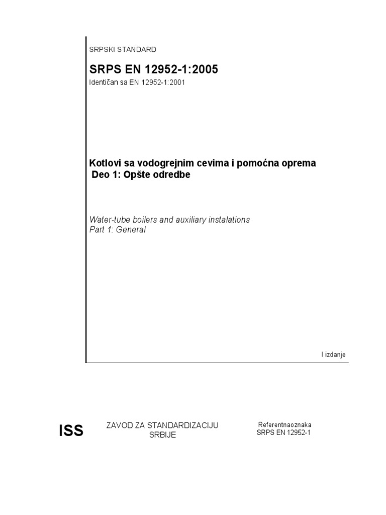 EN 12 952 Deo1 | PDF