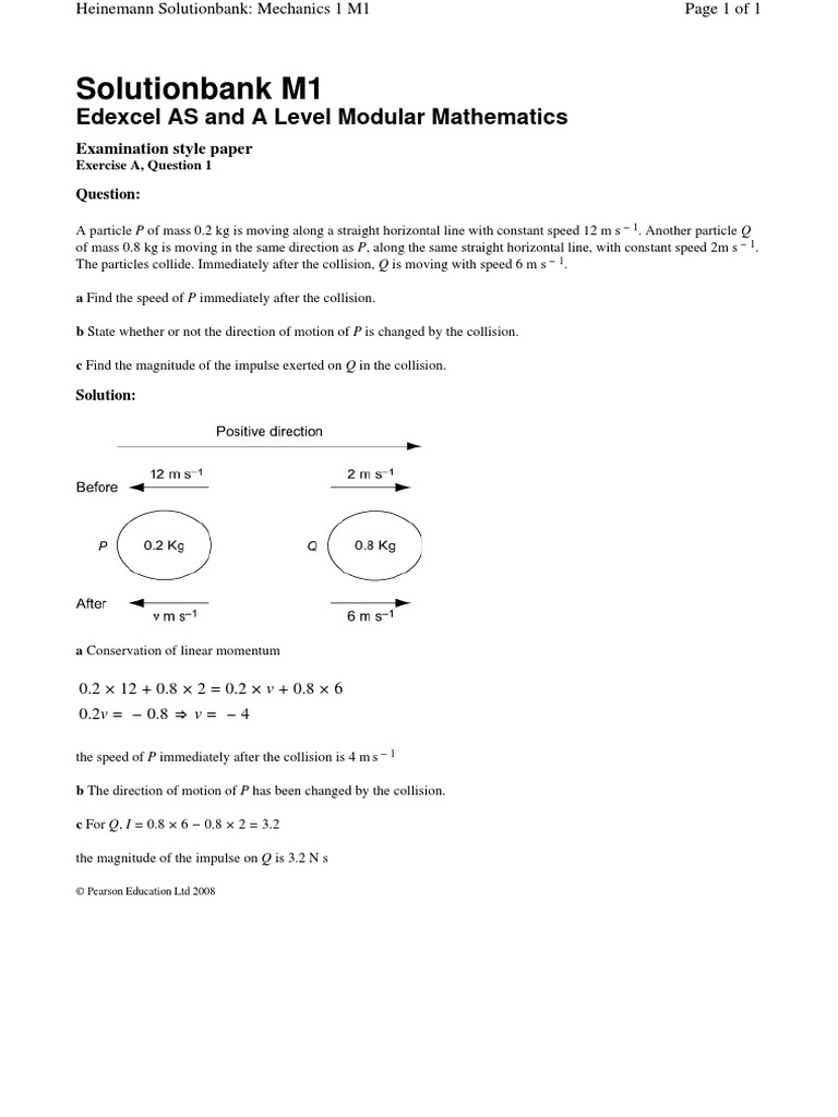 m1 Practice Paper | PDF | Collision | Tension (Physics)
