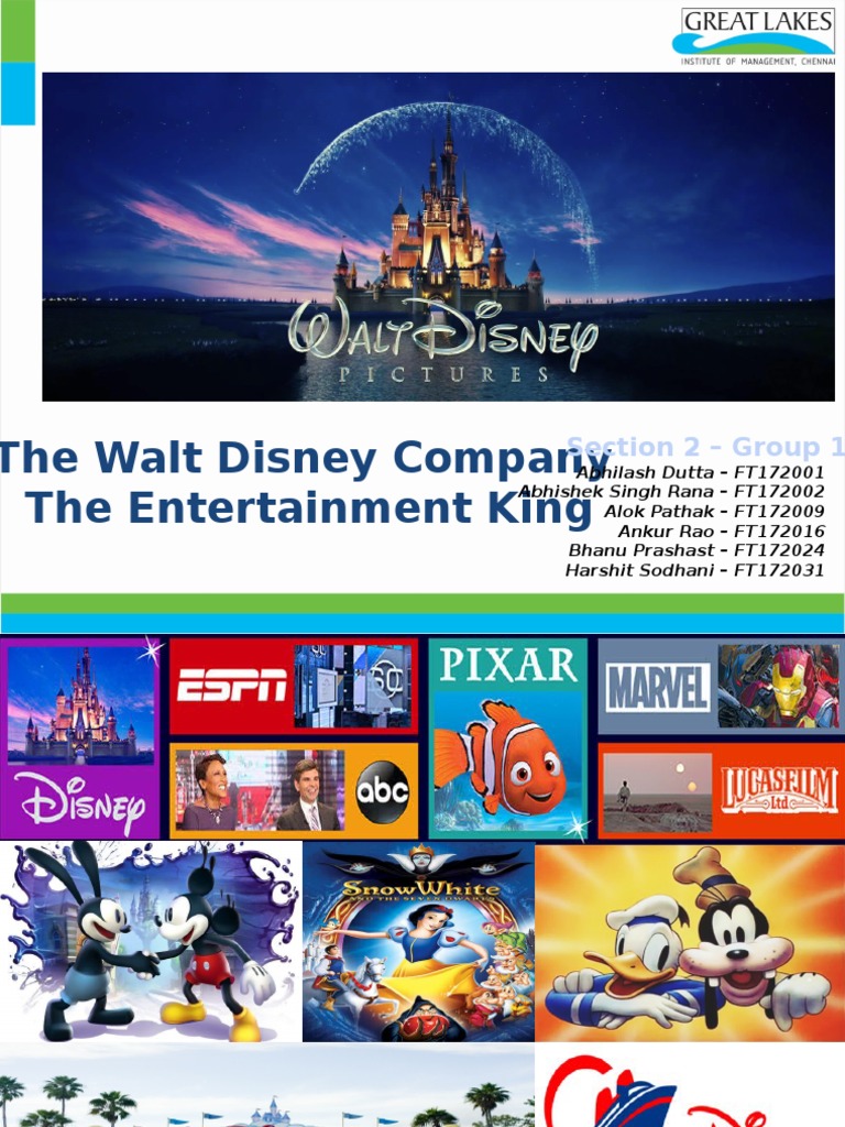 Walt Disney Company: History & Analysis | PDF | The Walt Disney Company ...