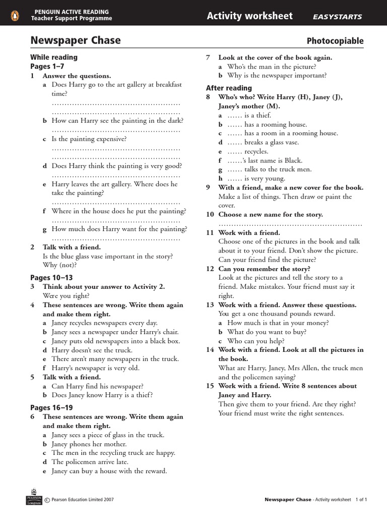 Newspaper Chase | PDF