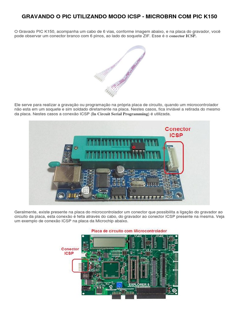 Gravação ICSP de PIC com K150 e MicroBrn | PDF | Gravador de áudio ...