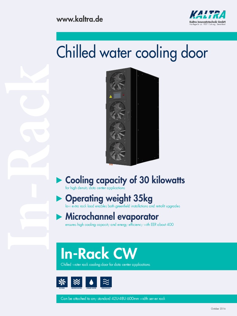 Chilled Water Rack Cooling Door For Data Center Applications | PDF ...