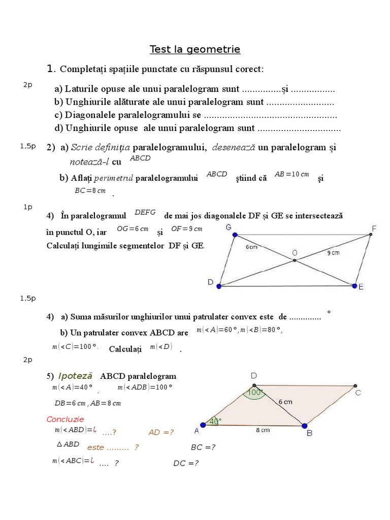Test Paralelogram | PDF