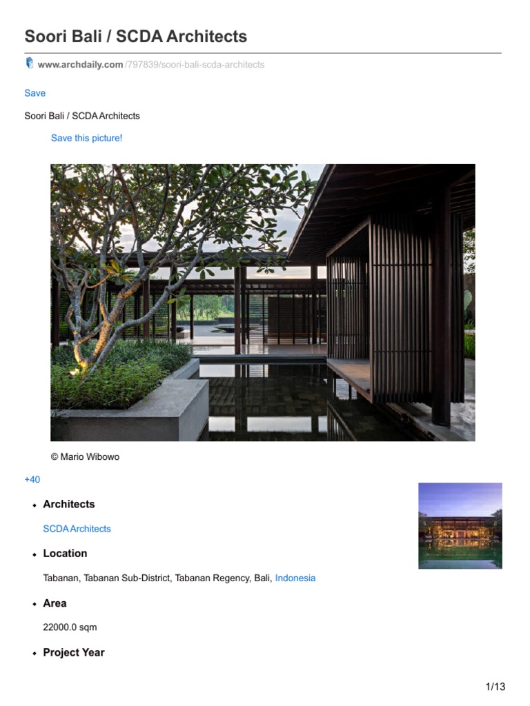 Soori Bali SCDA Architects | PDF | Window | Roof