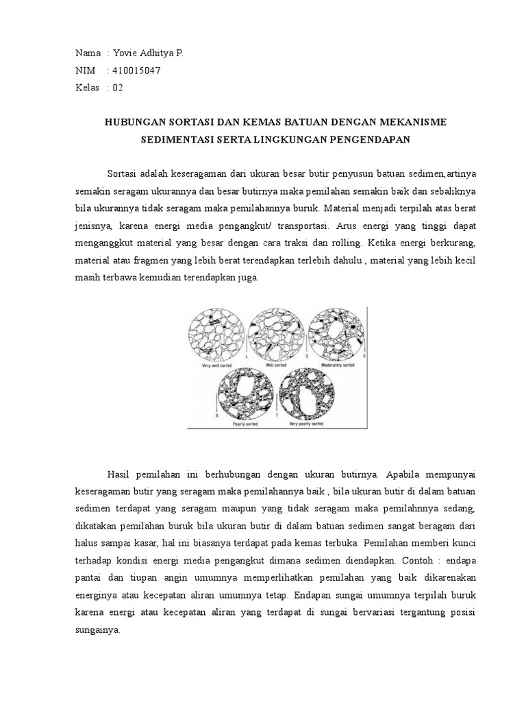 Hubungan Sortasi dan Kemas Sedimen | PDF | Ilmu Sosial | Griya & Taman