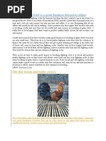 Gamefowl Conditioning Guide: 21-Day Plan | PDF | Rooster | Vitamin
