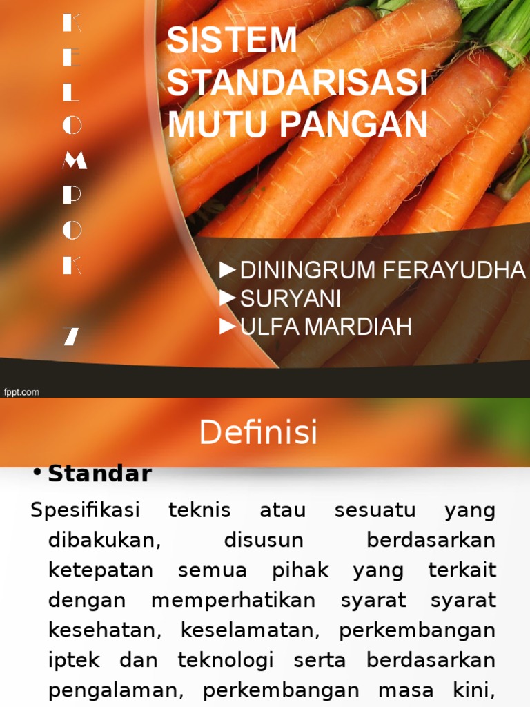 Kel.7 (Standar Mutu Makanan) | PDF | Bisnis