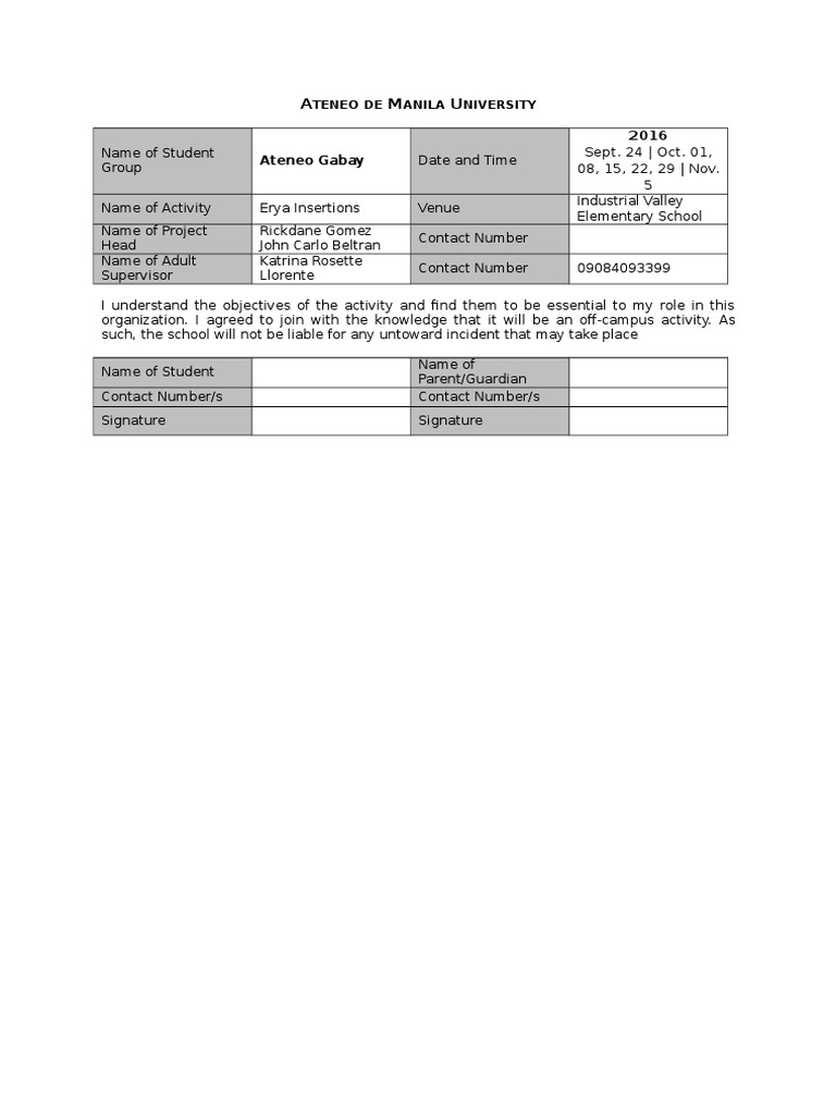 IVES Waiver Forms Below 18 | PDF | Wellness