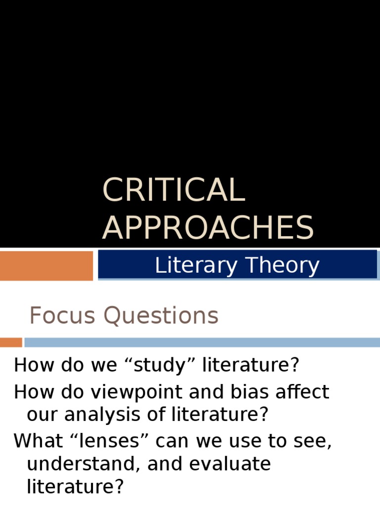 Critical Approaches to Literary Analysis | PDF | Feminism | Gender Studies