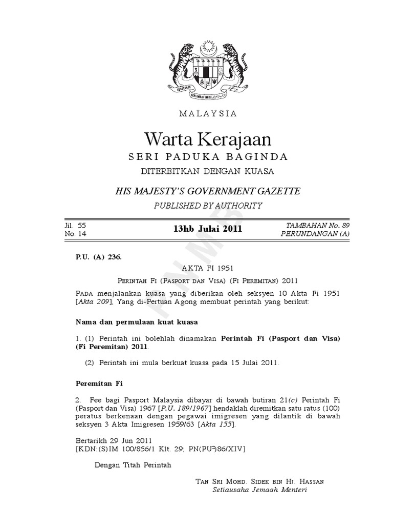 Akta FI 1959 - Pindaan2011 | PDF