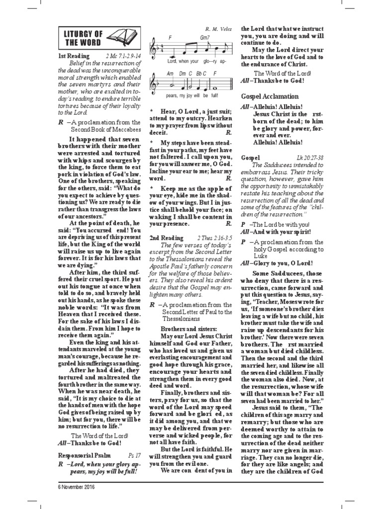 Second Book of Maccabees: Gospel Acclamation | PDF | God The Father ...