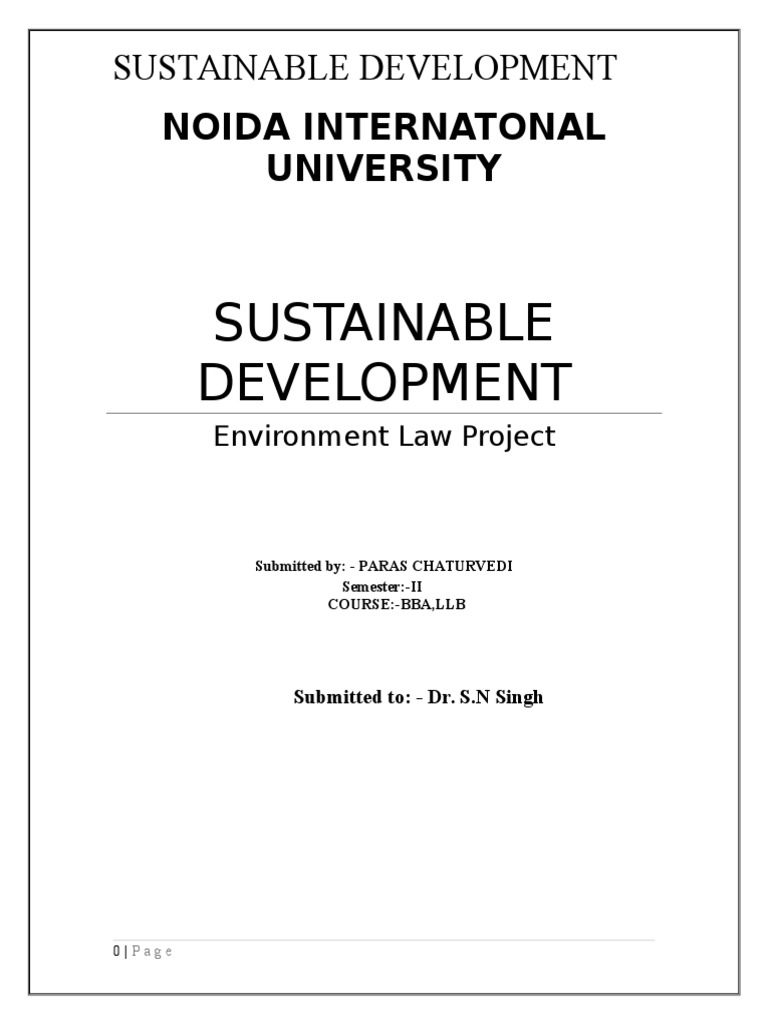 Sustainable Development | PDF | Sustainability | Sustainable Development