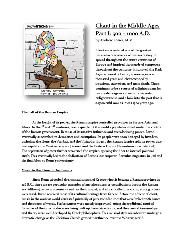 Chant in the Middle Ages: A Musical Achievement of History | PDF ...