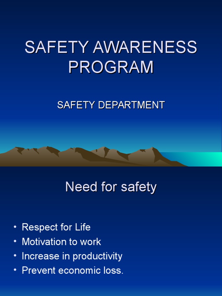 Safety Awareness Program | PDF