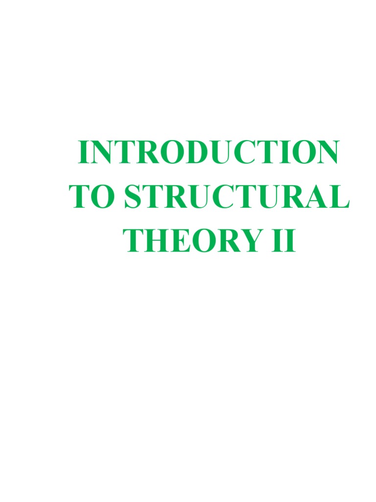 To Structural Theory Ii | PDF