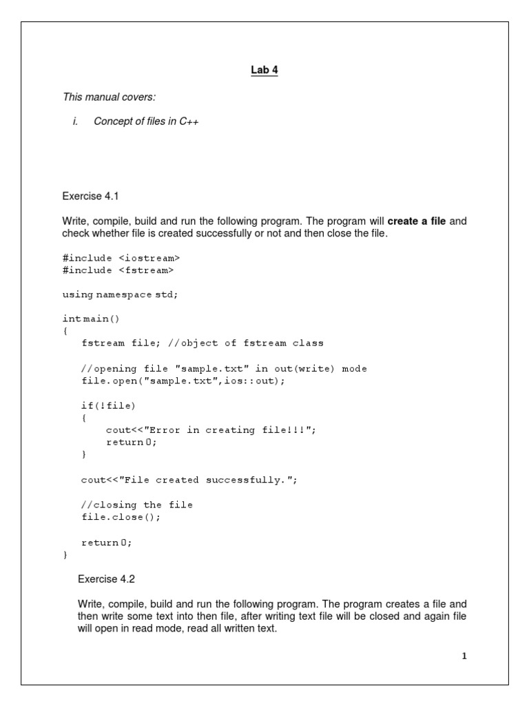 Lab 4 | PDF | Text File | Computer File
