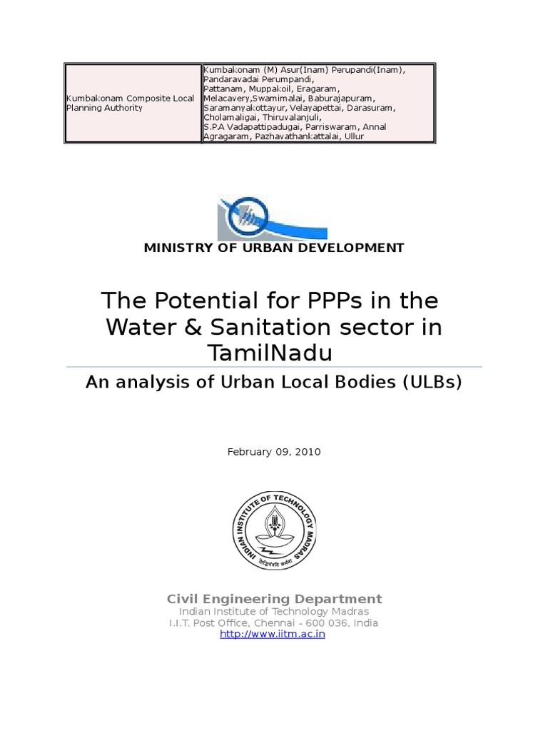 Kumbakonam Composite Local Planning Authority | PDF | Public–Private ...