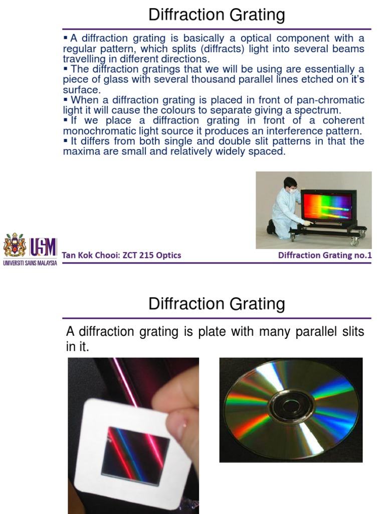 An Introduction to Diffraction Gratings and the Grating Equation | PDF | Diffraction | Angular ...