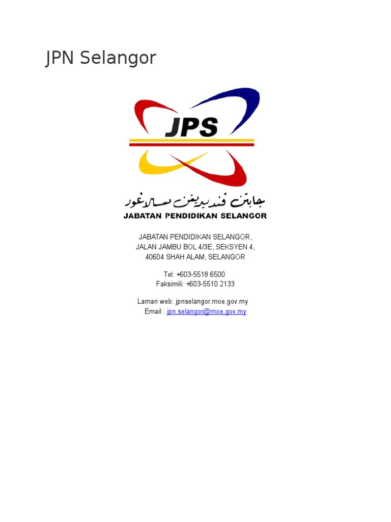 JPN Selangor | PDF