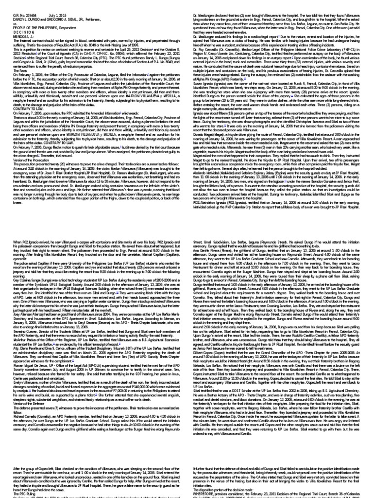 G.R. No. 209464 July 1, 2015 DANDY L. DUNGO and GREGORIO A. SIBAL, JR ...