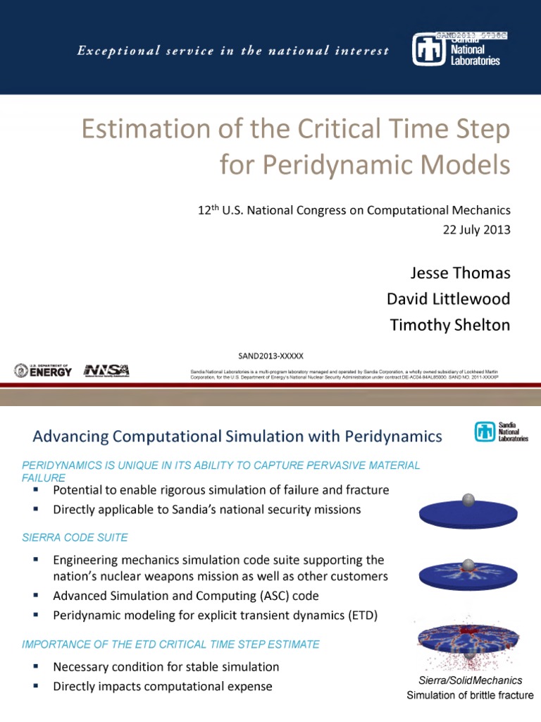 Estimation of The Critical Time Step For Peridynamic Models | PDF | Eigenvalues And Eigenvectors ...