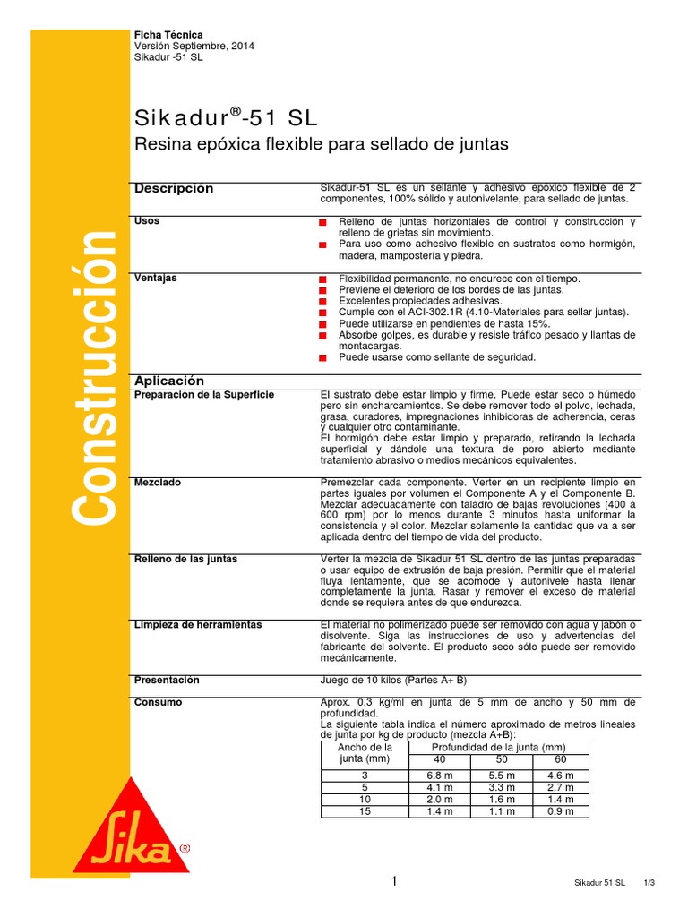 Sikadur 51 SL PDF | PDF