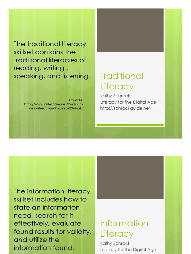 Traditional Literacy | PDF | Literacy | Information Age