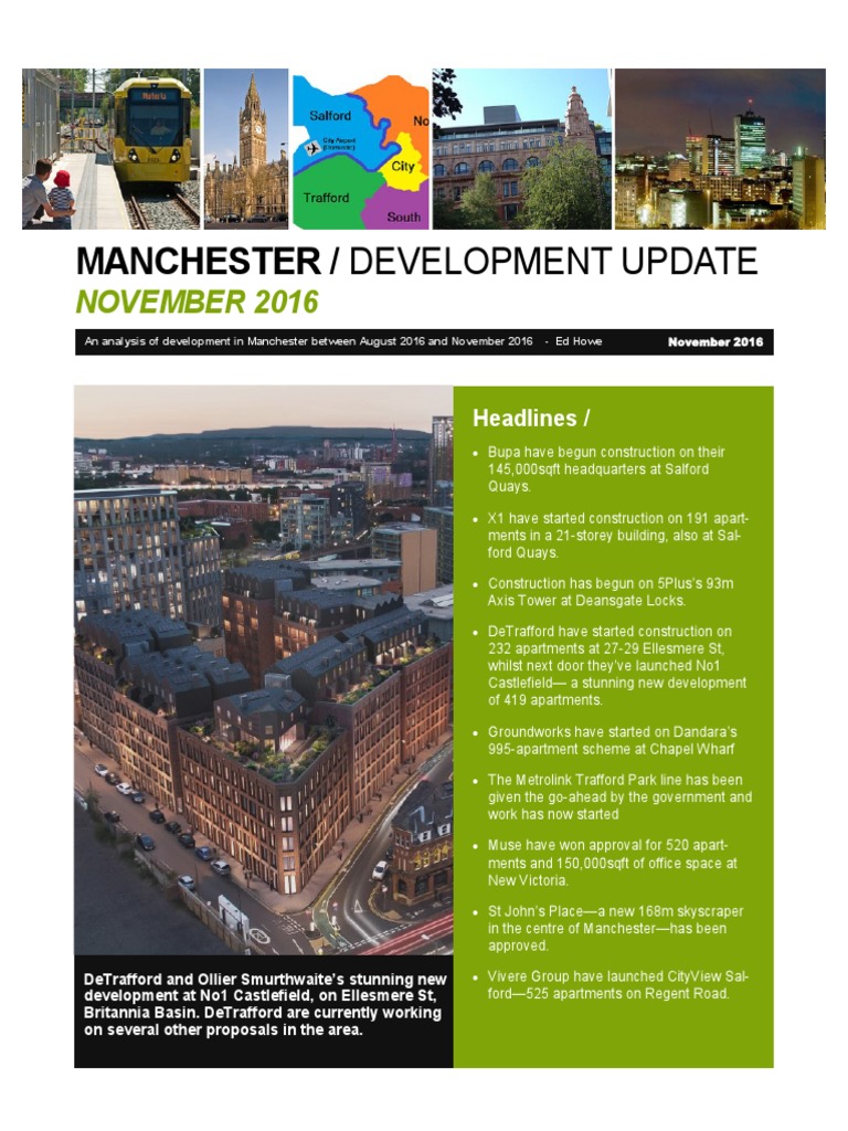 Manchester Development Update - November 2016 | PDF | Manchester ...