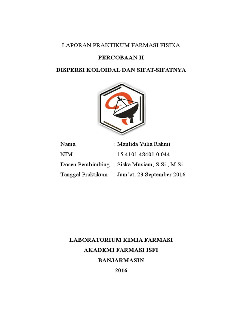 Laporan Praktikum Farmasi Fisika II | PDF